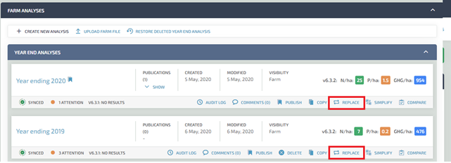How to replace Year End analyses – Overseer Knowledge base
